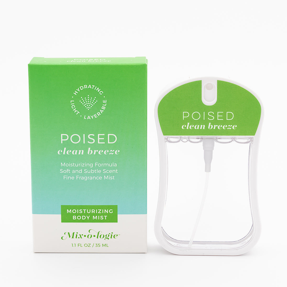 Poised (clean breeze) | Moisturizing Body Mist – MIXOLOGIE